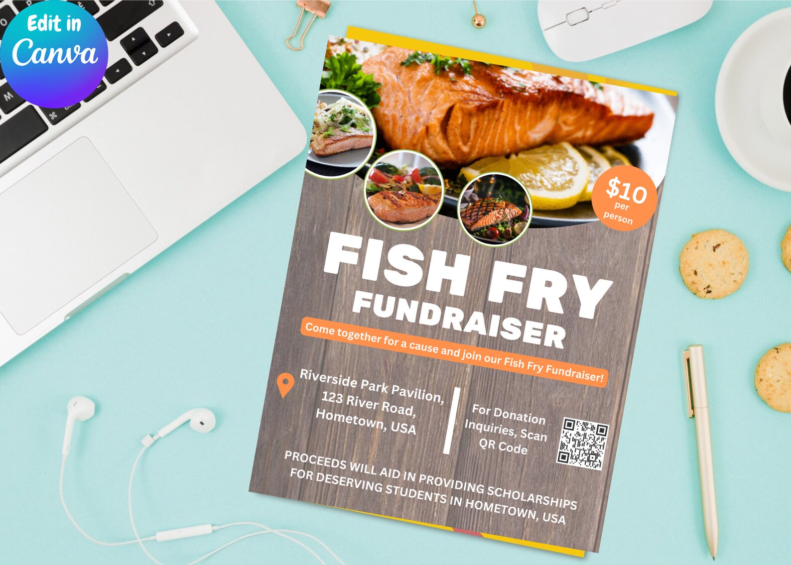 Best Fish Fry Flyer, Fish Fry Template, Fish Fry Poster, Fish Fry Party ...