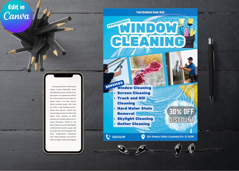 Window Cleaning Flyer | Window Washing Flyer | Cleaning Company Flyer ...