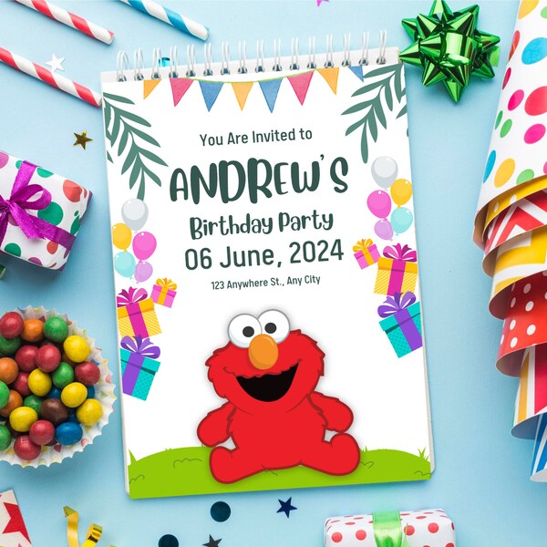 Elmo Invitations - Etsy