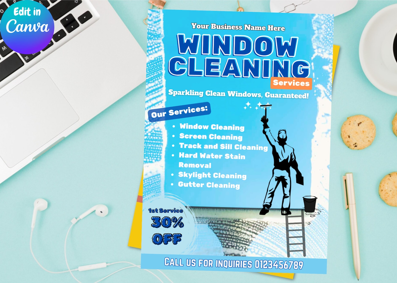 Window Cleaning Flyer | Window Washing Flyer | Cleaning Company Flyer ...