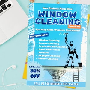 Window Cleaning Flyer: Small Business Template (PDF) - Etsy