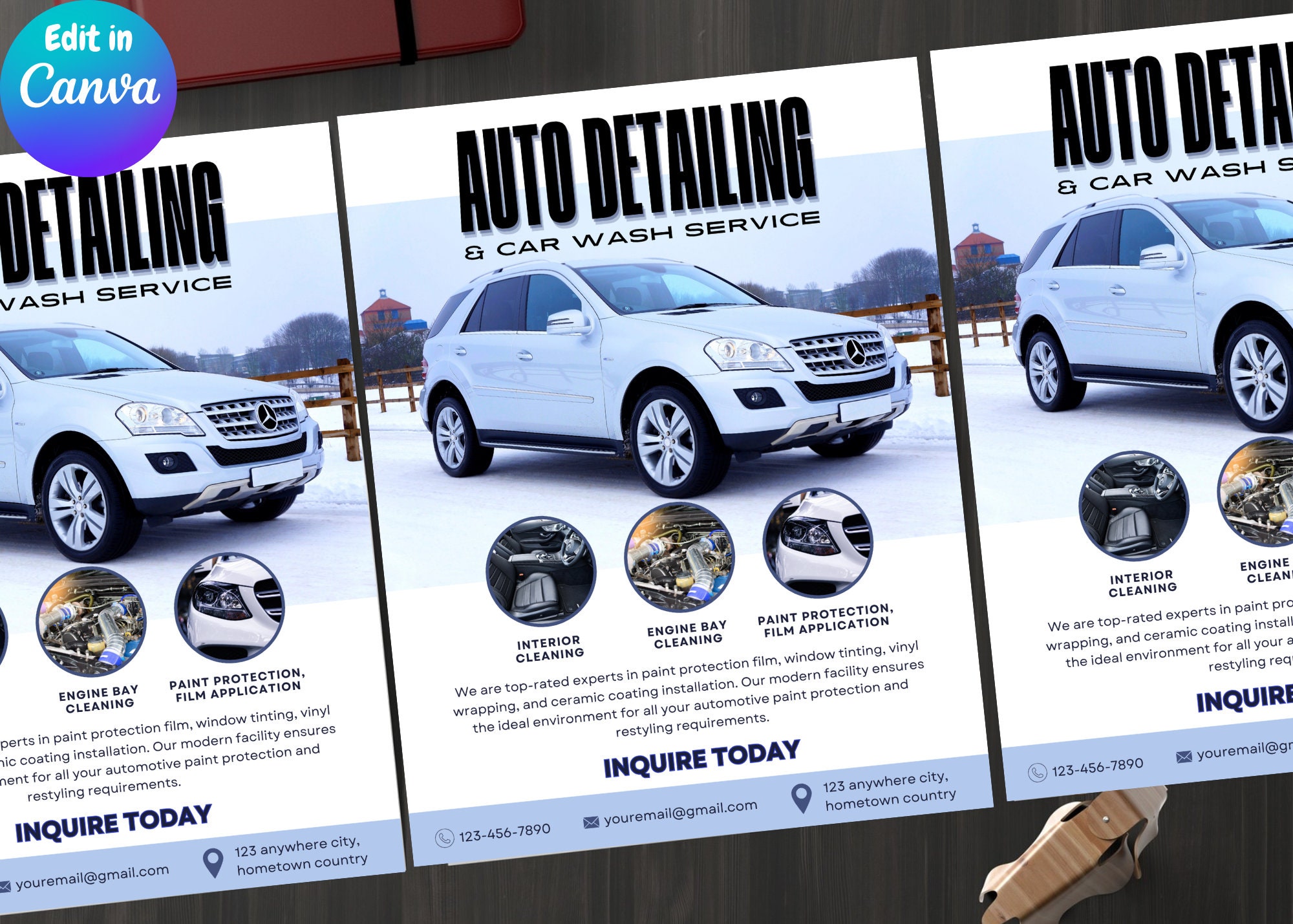 Car Detailing Flyer: Auto Detailing Flyer, Car Wash Flyer, Fundraisers ...