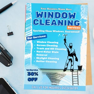 Window Cleaning Flyer | Window Washing Flyer | Cleaning Company Flyer ...