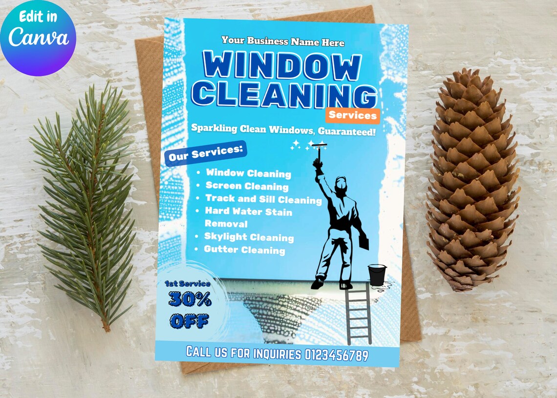 Window Cleaning Flyer | Window Washing Flyer | Cleaning Company Flyer ...