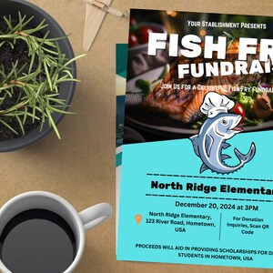 Printable Fish Fry Fundraiser Flyer Template (canva Editable) - Etsy