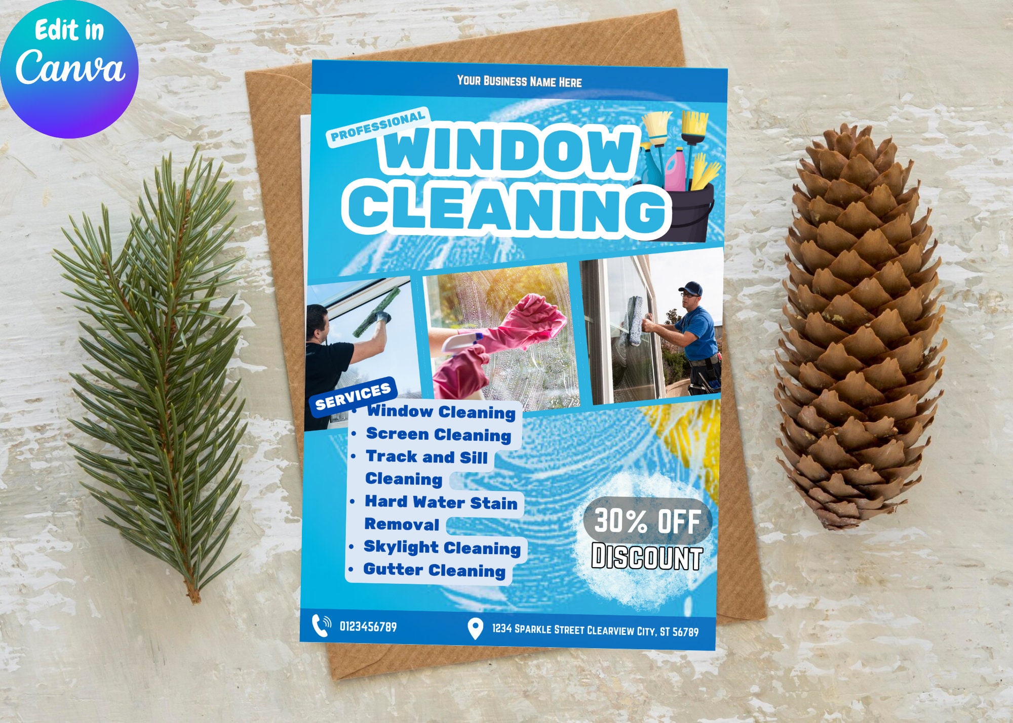 Window Cleaning Flyer | Window Washing Flyer | Cleaning Company Flyer ...