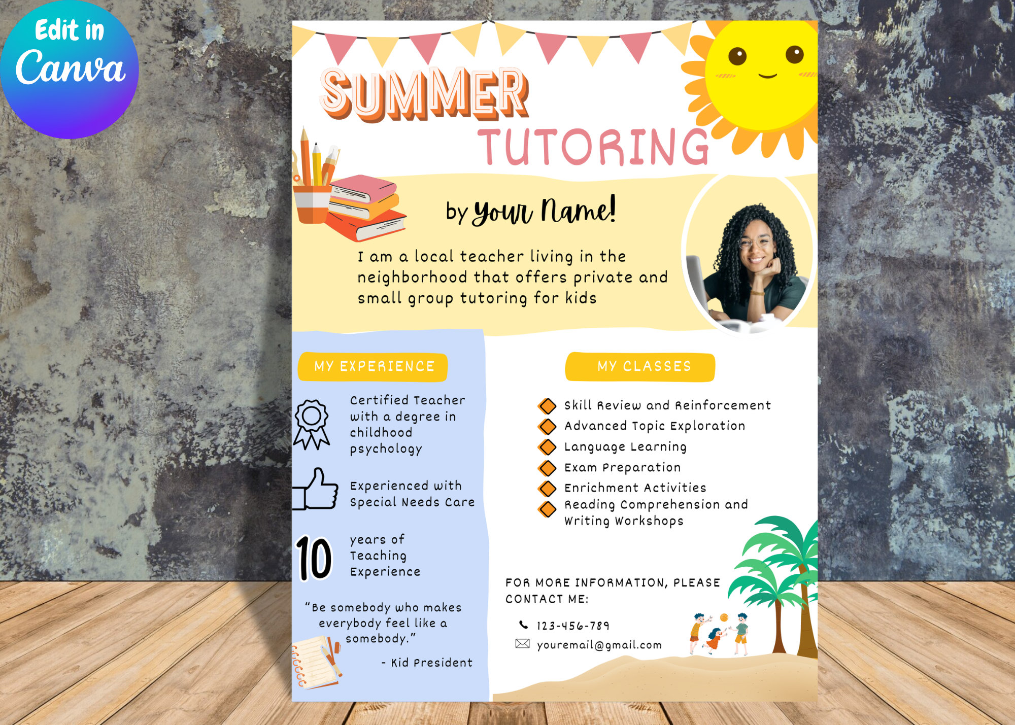 Editable Tutoring Flyer Template for English, Math - Perfect for Online ...