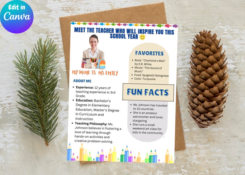 Meet the Teacher Flyer Editable Teacher Introduction Letter Template ...