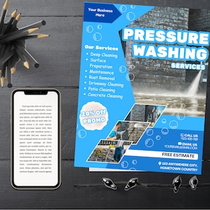 Pressure Washing Services Flyer: Editable Canva Template (PDF) - Etsy