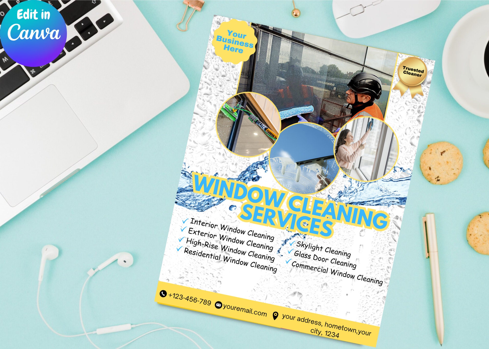 Editable Window Cleaning Flyer | Window Washing Flyer | Cleaning Flyer ...