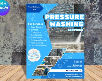 Pressure Cleaning Flyer, Power Washing Flyer, Pressure Washing Flyer ...