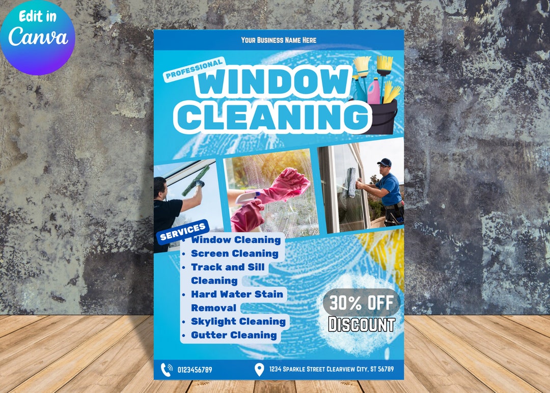 Window Cleaning Flyer | Window Washing Flyer | Cleaning Company Flyer ...