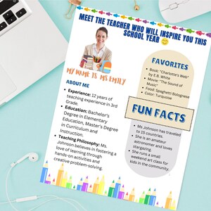 Meet the Teacher Flyer | Editable Teacher Introduction Letter Template ...