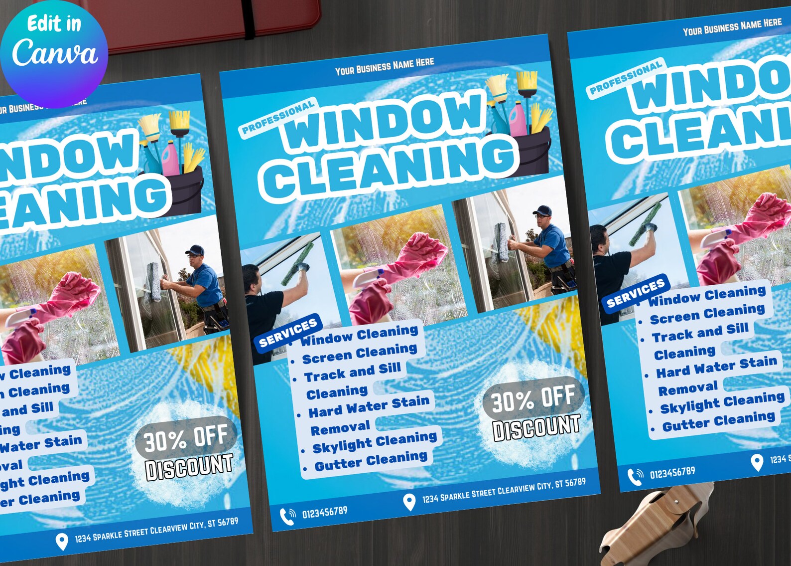 Window Cleaning Flyer | Window Washing Flyer | Cleaning Company Flyer ...
