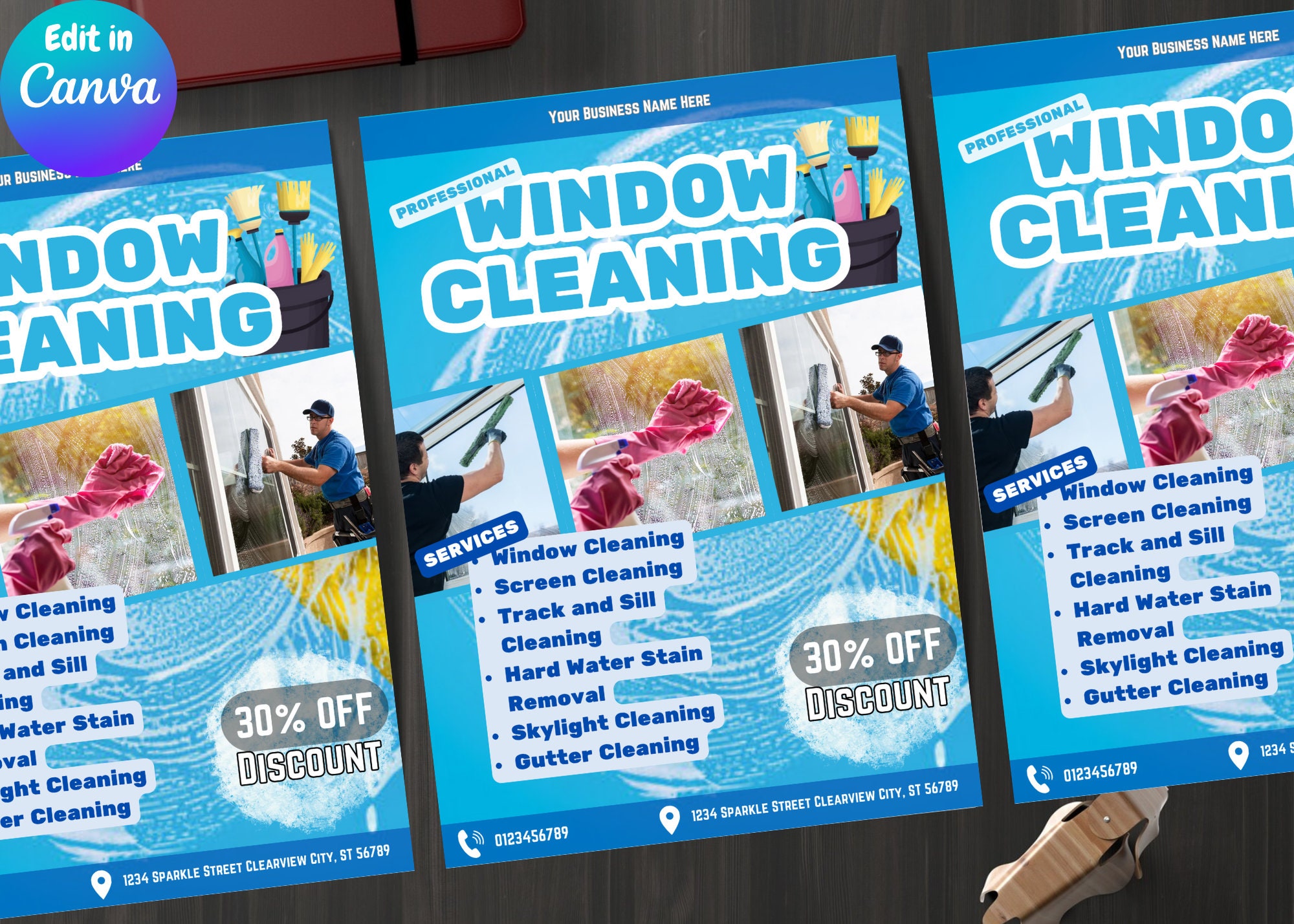 Window Cleaning Flyers Templates