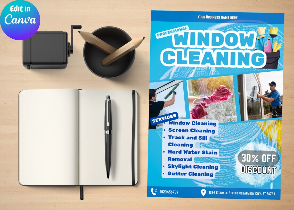 Window Cleaning Flyer | Window Washing Flyer | Cleaning Company Flyer ...
