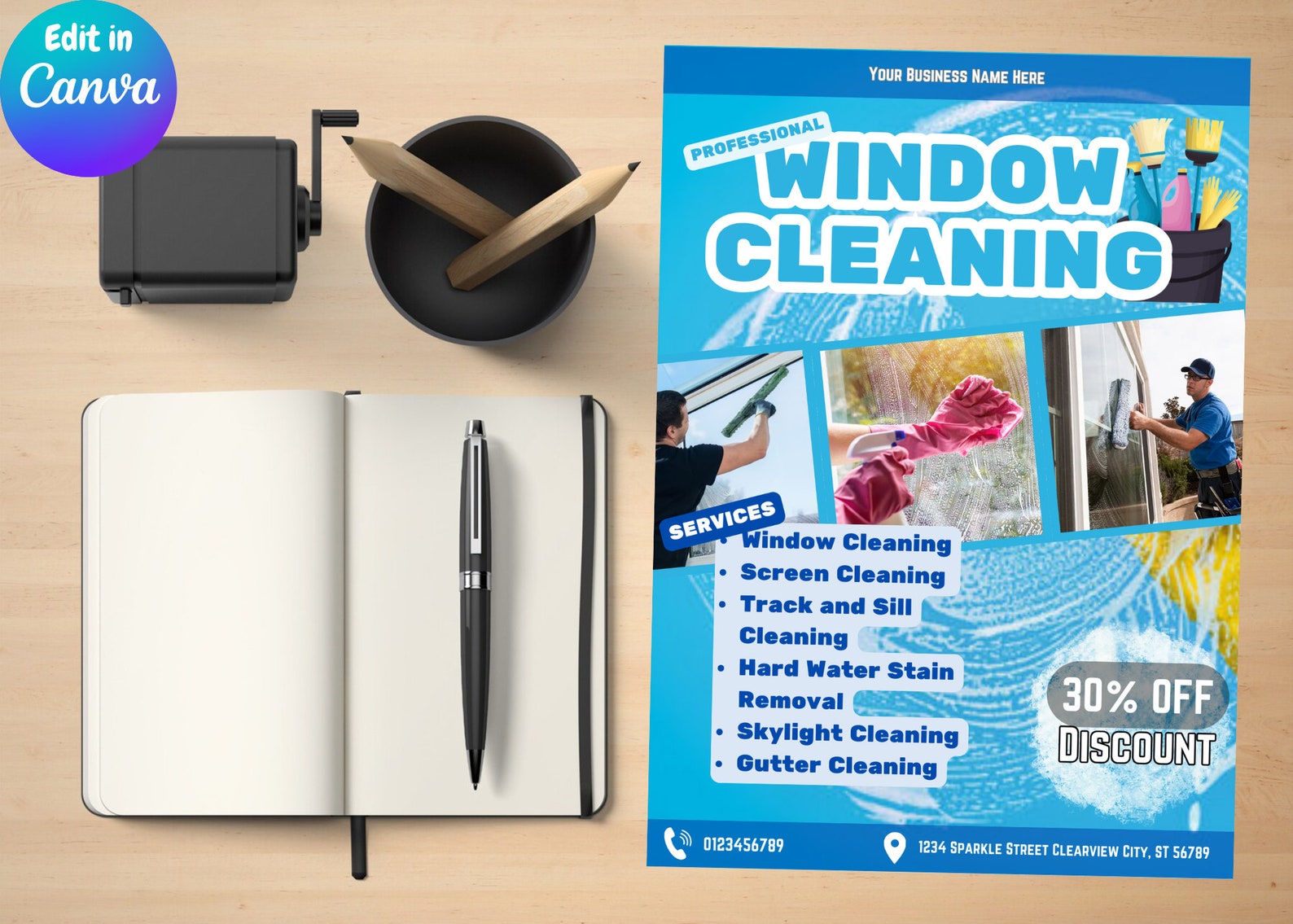 Window Cleaning Flyer | Window Washing Flyer | Cleaning Company Flyer ...