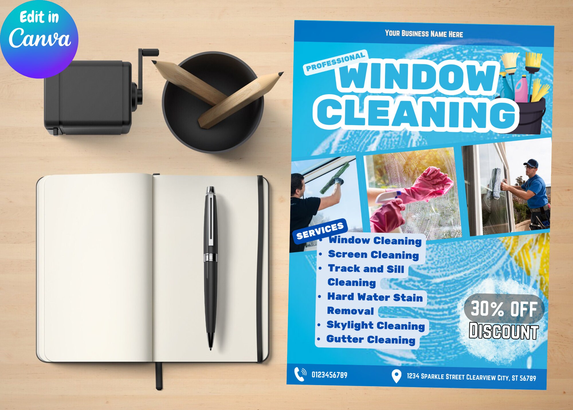 Window Cleaning Flyer | Window Washing Flyer | Cleaning Company Flyer ...