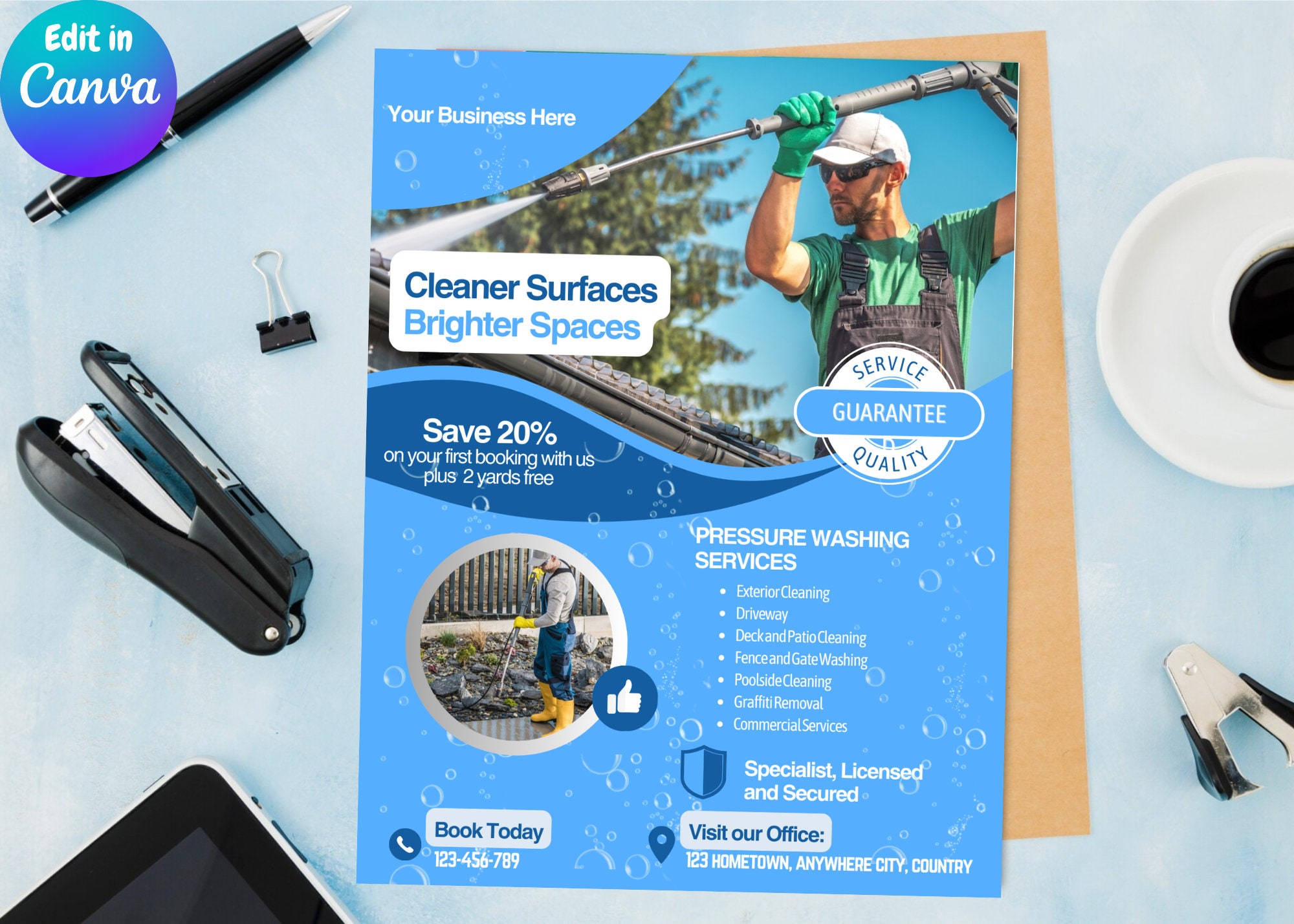 Pressure Cleaning Flyer, Power Washing Flyer, Pressure Washing Flyer ...