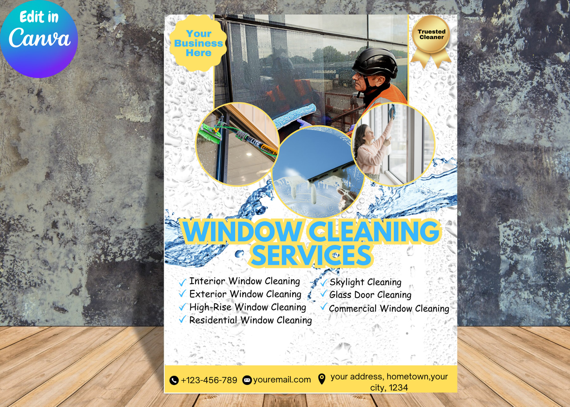 Editable Window Cleaning Flyer | Window Washing Flyer | Cleaning Flyer ...