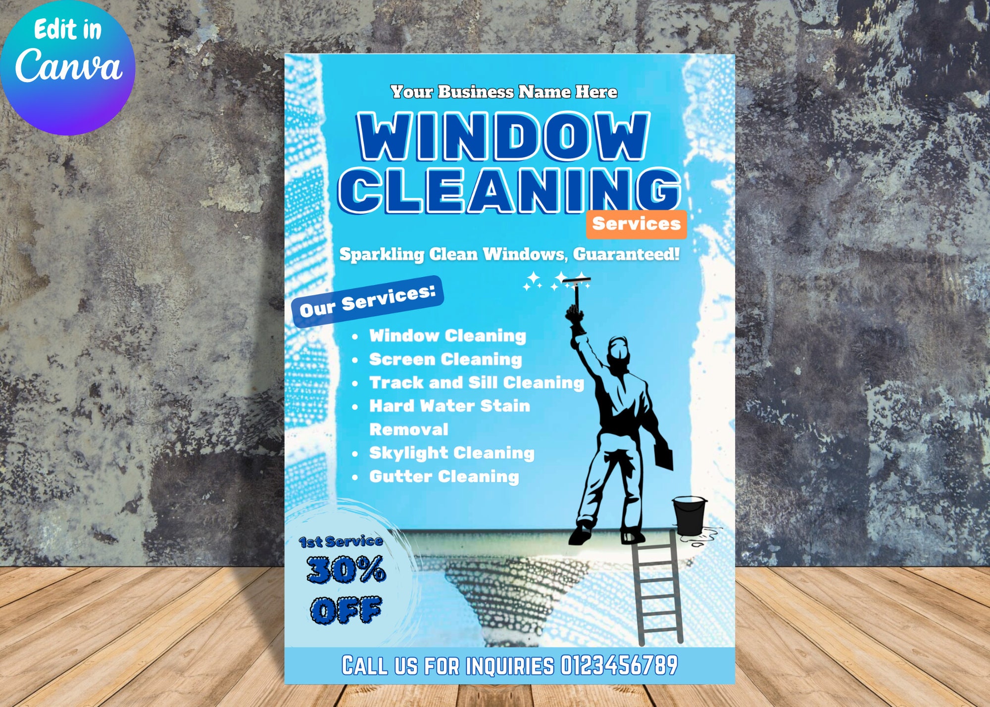 Window Cleaning Flyer | Window Washing Flyer | Cleaning Company Flyer ...