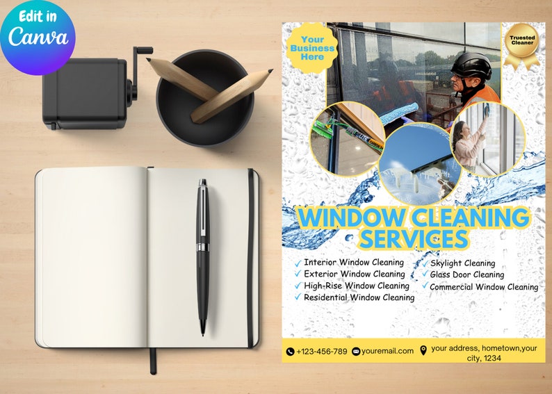 Editable Window Cleaning Flyer | Window Washing Flyer | Cleaning Flyer ...