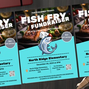 Printable Fish Fry Flyer, Fish Fry Template, Fish Fry Poster, Fish Fry ...