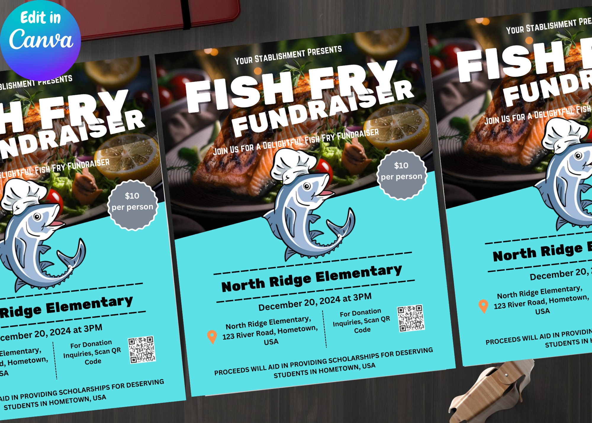 Printable Fish Fry Flyer, Fish Fry Template, Fish Fry Poster, Fish Fry ...