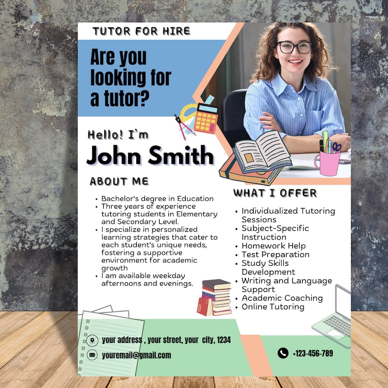 Tutoring Flyer - Etsy