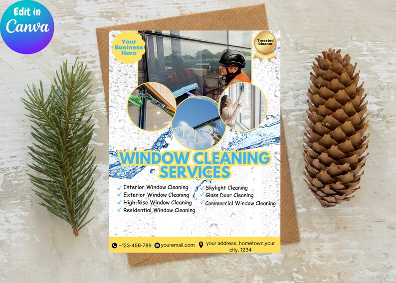 Editable Window Cleaning Flyer | Window Washing Flyer | Cleaning Flyer ...