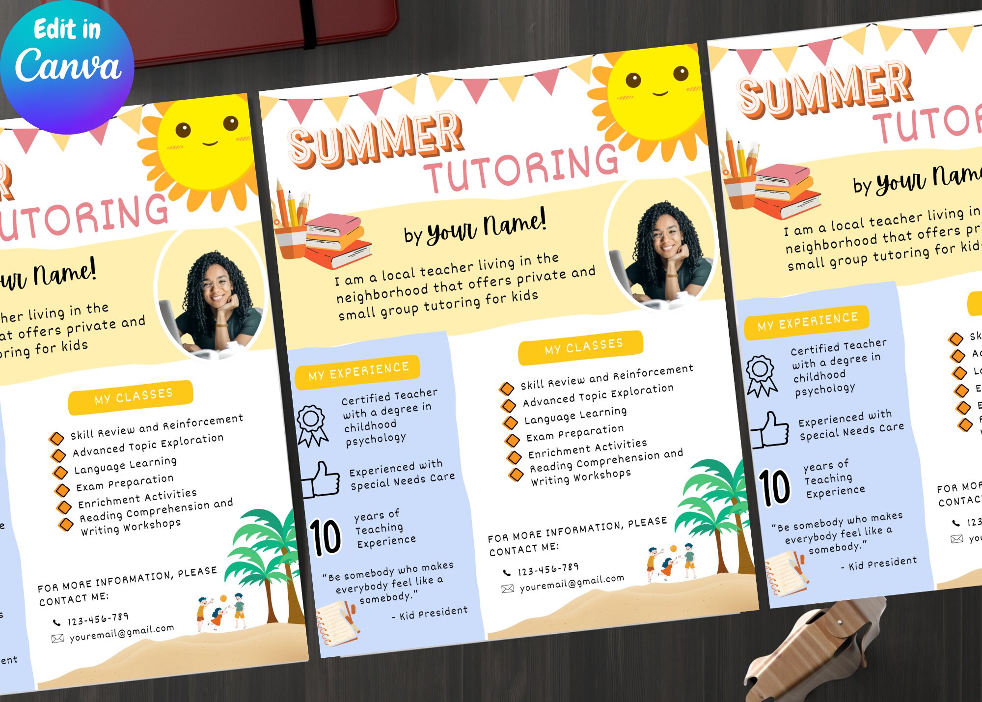 Editable Tutoring Flyer Template for English, Math - Perfect for Online ...