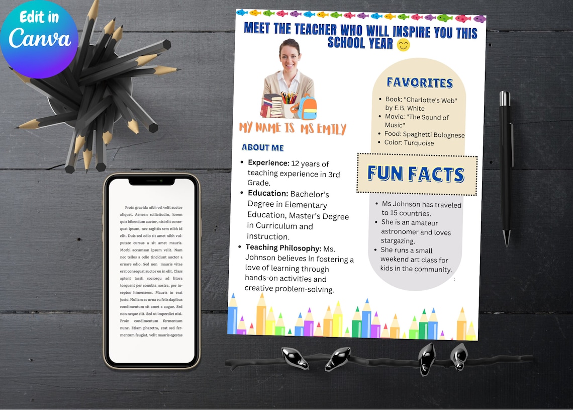Meet the Teacher Flyer Editable Teacher Introduction Letter Template ...
