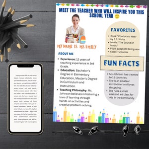 Meet the Teacher Flyer | Editable Teacher Introduction Letter Template ...