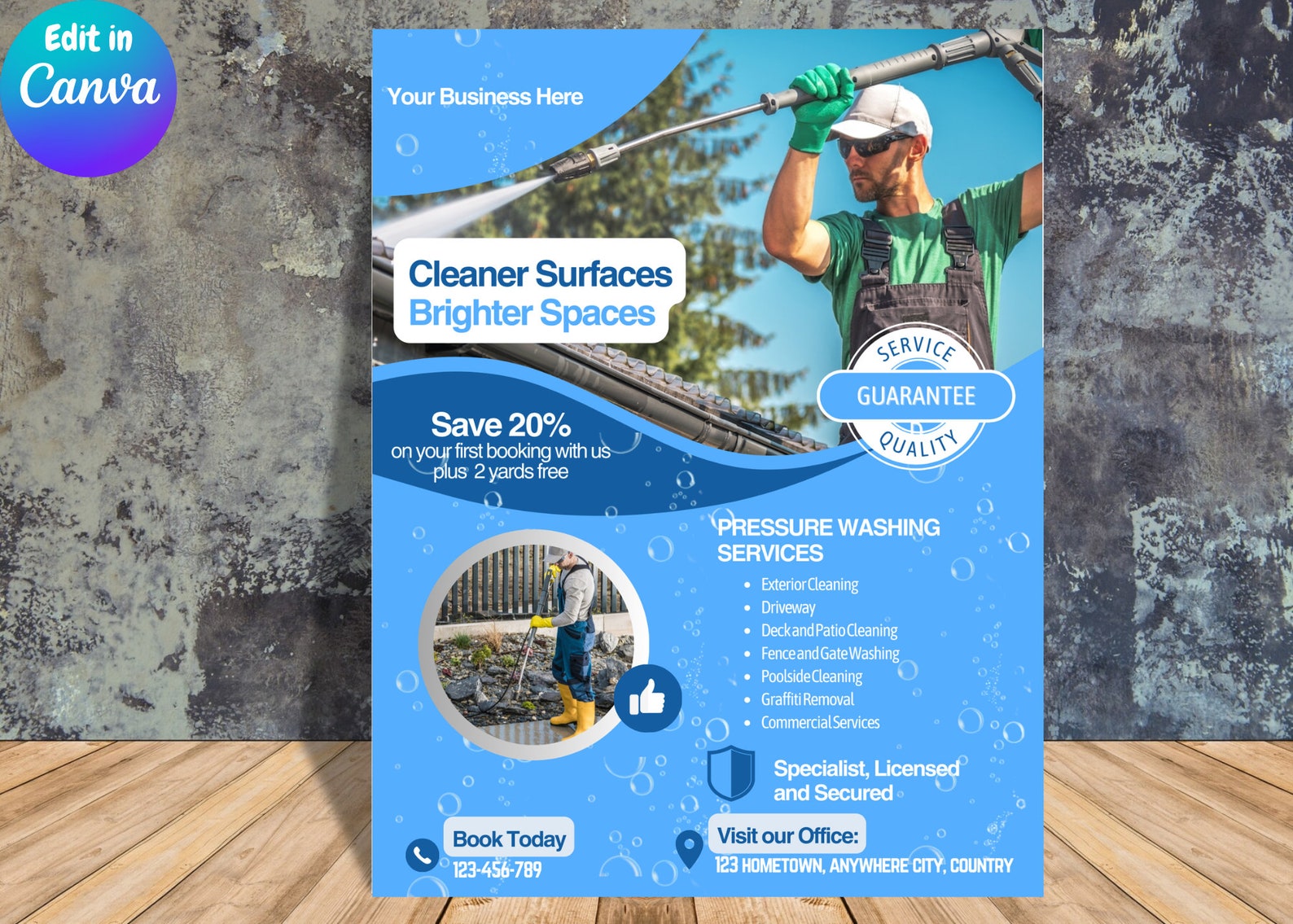 Pressure Cleaning Flyer, Power Washing Flyer, Pressure Washing Flyer ...