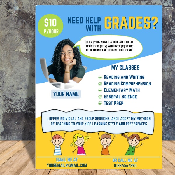 Tutoring Flyer - Etsy