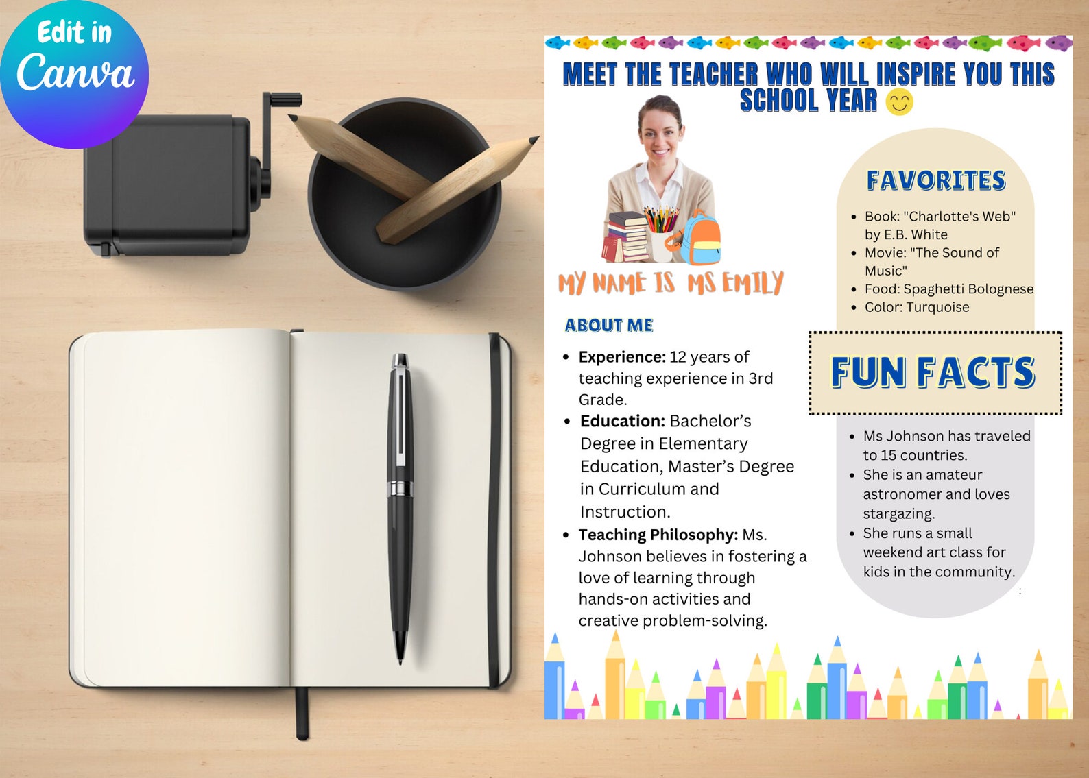 Meet the Teacher Flyer Editable Teacher Introduction Letter Template ...