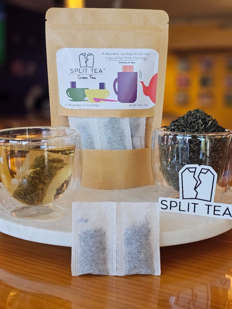 Perforated Tea Bags to Get Two Cups of Tea From One Bag- Green Premium ...