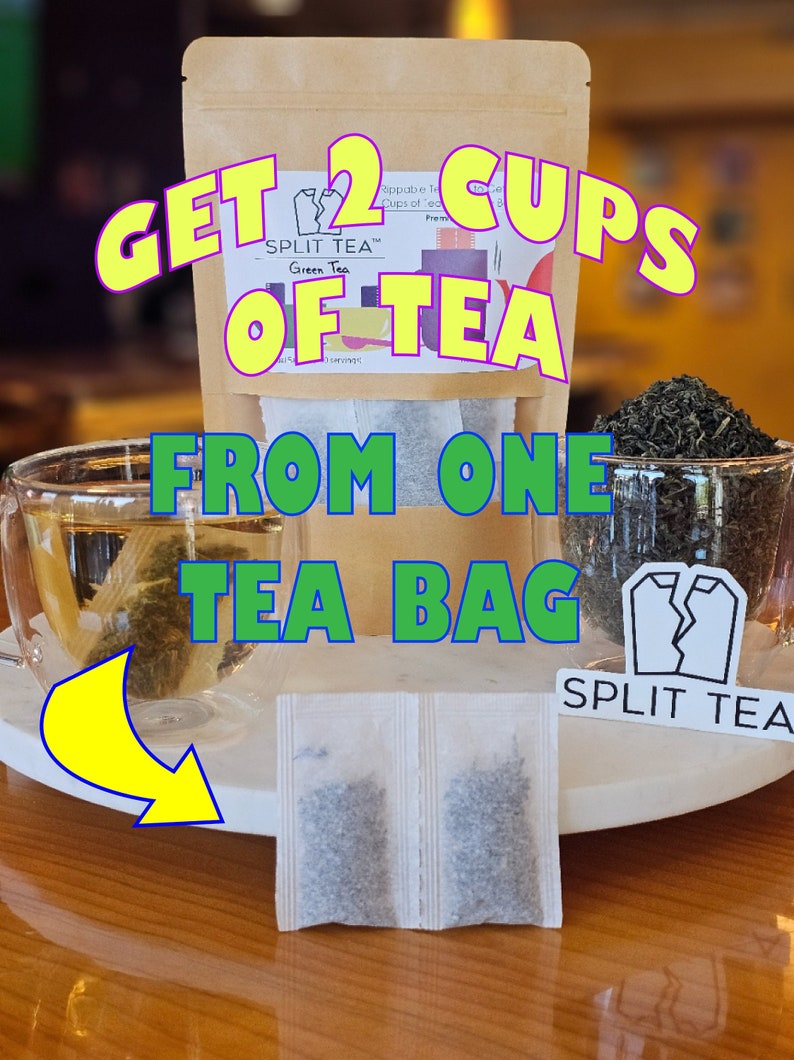 Perforated Tea Bags to Get Two Cups of Tea From One Bag- Green Premium ...