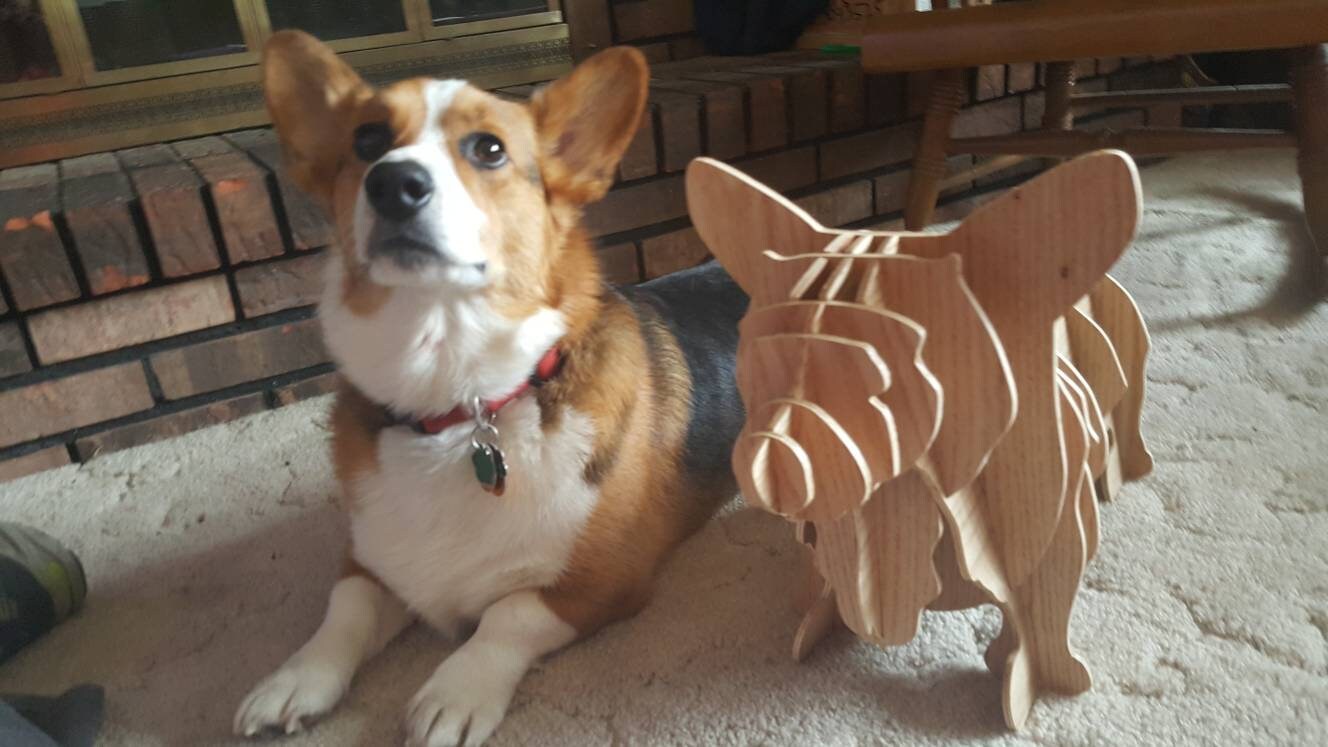 Pembroke Welsh Corgi CNC Wood Sculpture - Etsy