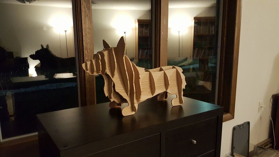Pembroke Welsh Corgi CNC Wood Sculpture - Etsy