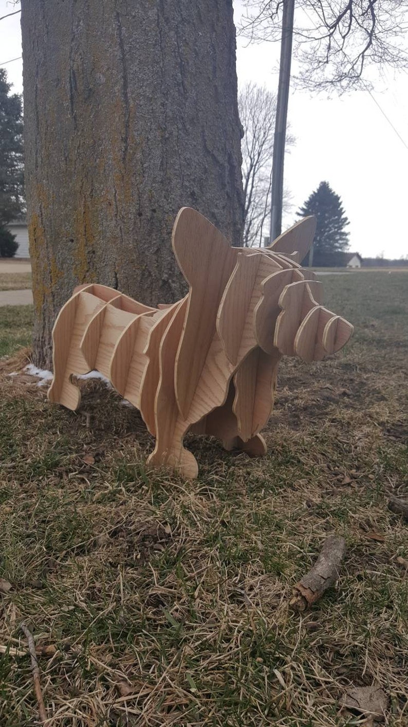 Pembroke Welsh Corgi CNC Wood Sculpture - Etsy