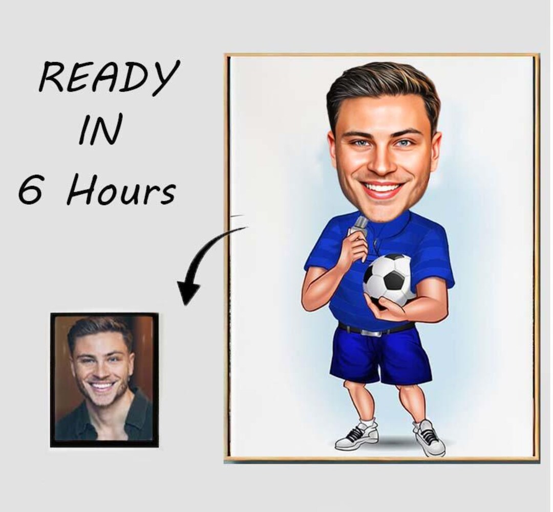 Custom Football Coach Caricature Figurine Gift, Coach Gifts From Photo ...