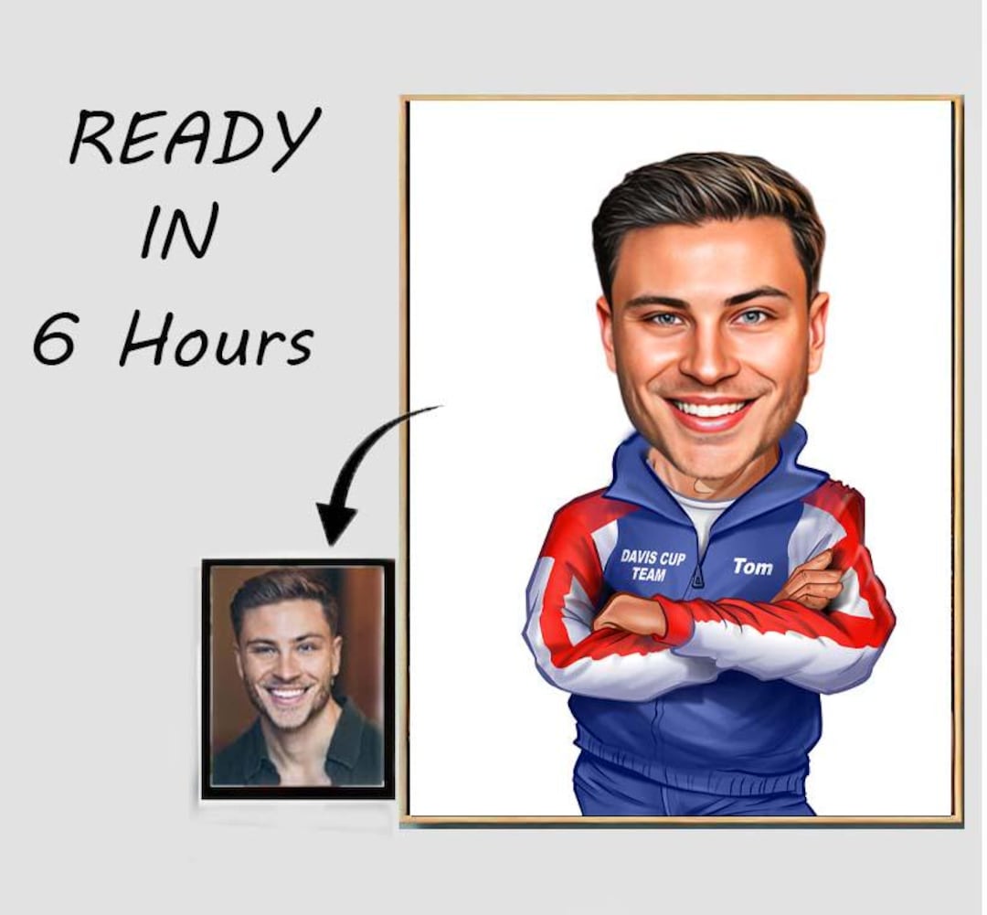 Personalized Coach Cartoon Portrait, Coach Portrait, Coach Gift, Coach ...