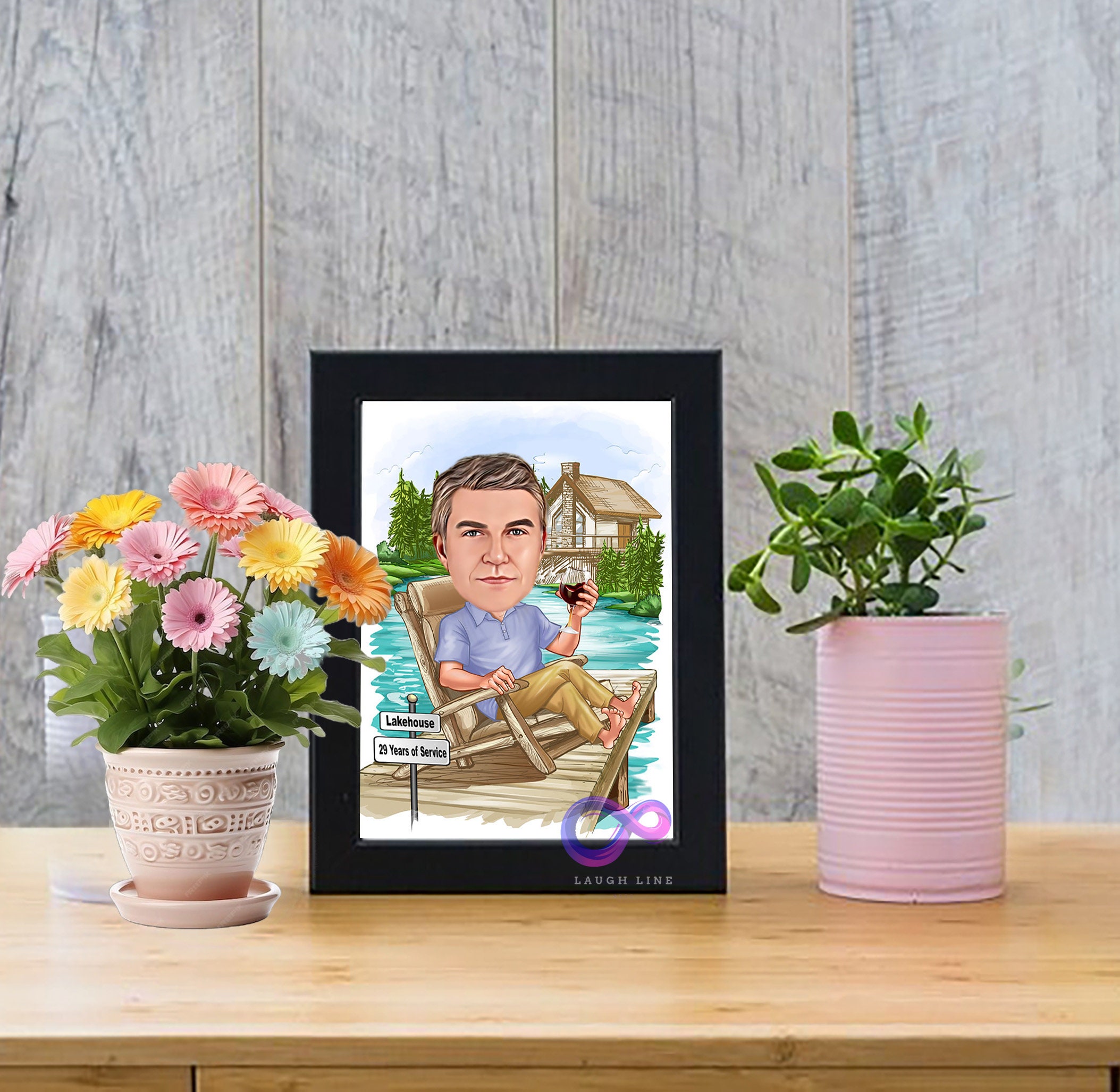 Retirement Caricature Cartoon Drawing From Photo Retirement Gift ...