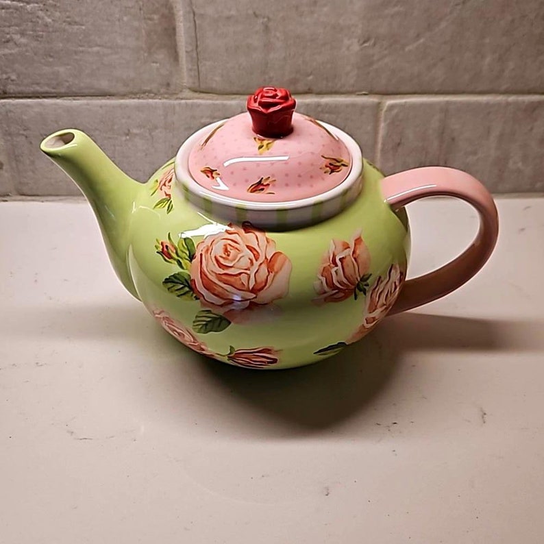 Vintage Teapot, Roses - Etsy