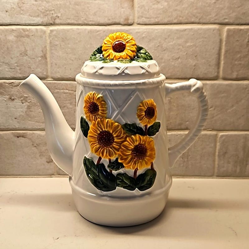 Sunflower Teapot - Etsy