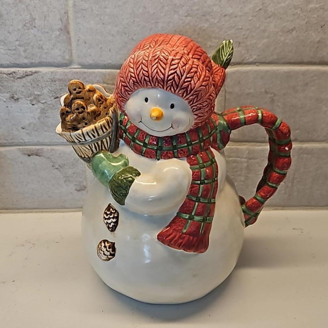 Snowman Decorative Pitcher - Etsy