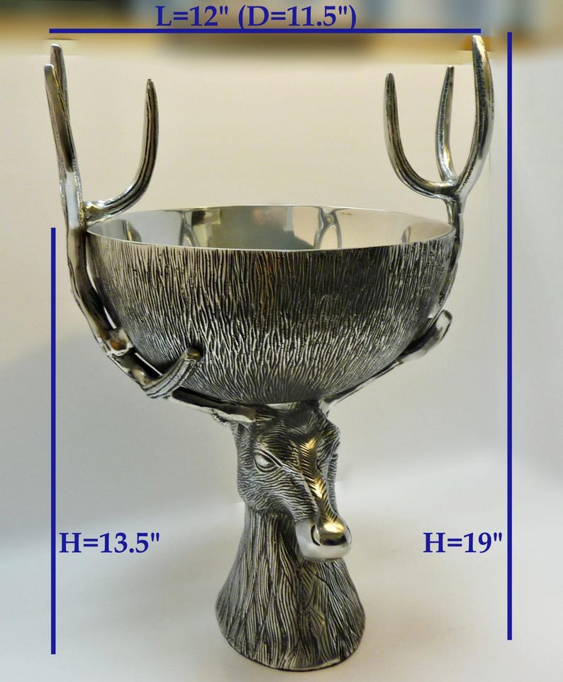 Deer Design Handmade Cast Aluminum Decorative Centerpiece Bowl - Etsy