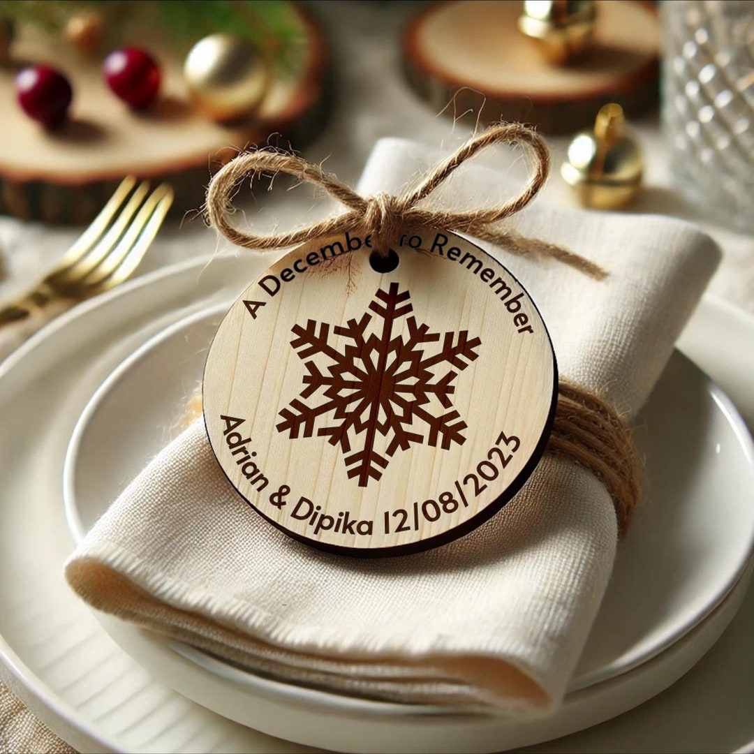 Custom Wood Ornaments - Bulk Wooden Wedding Favors, Family Reunion ...