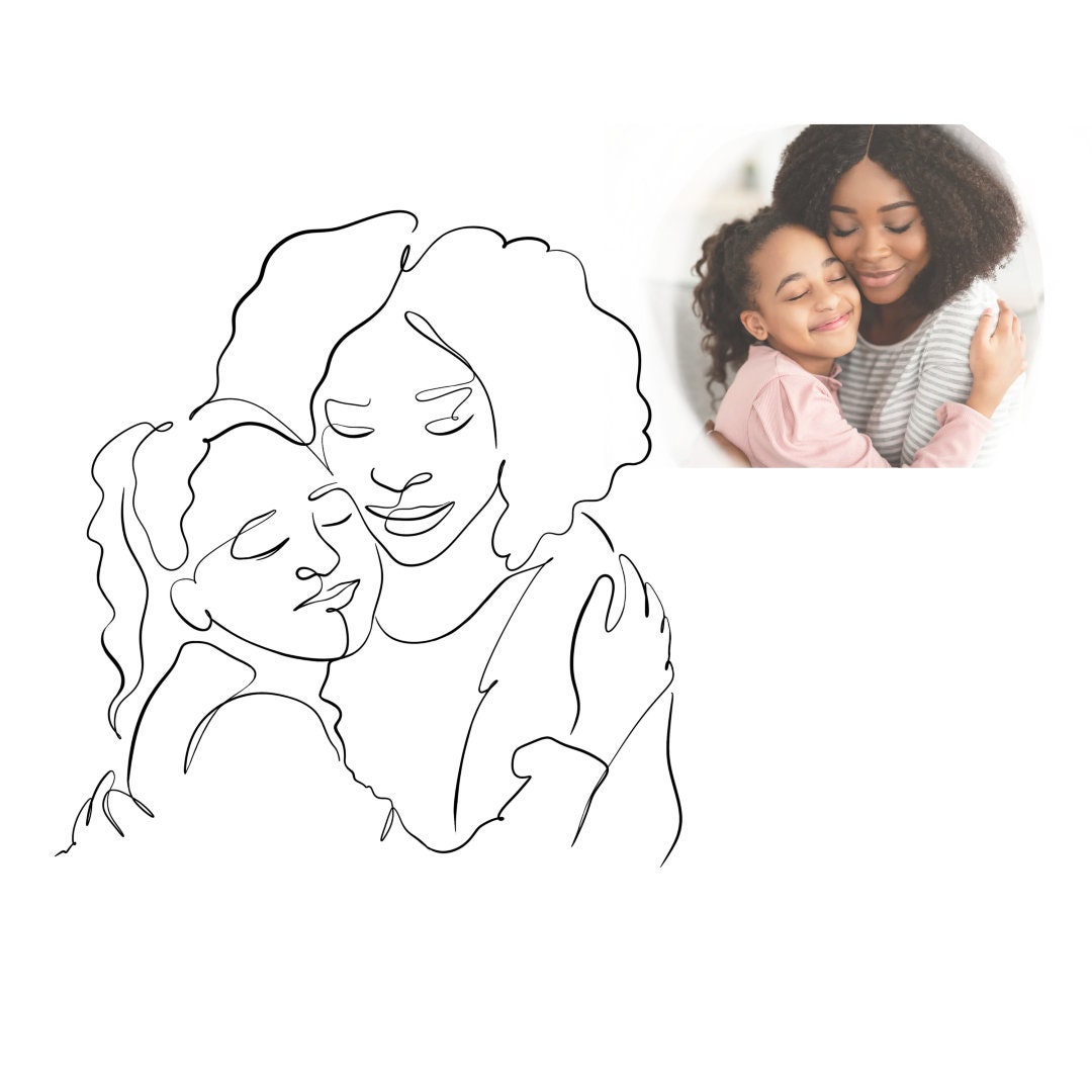 Custom One Line Art, Custom Line Art, Single Line Drawing, One Line Art ...